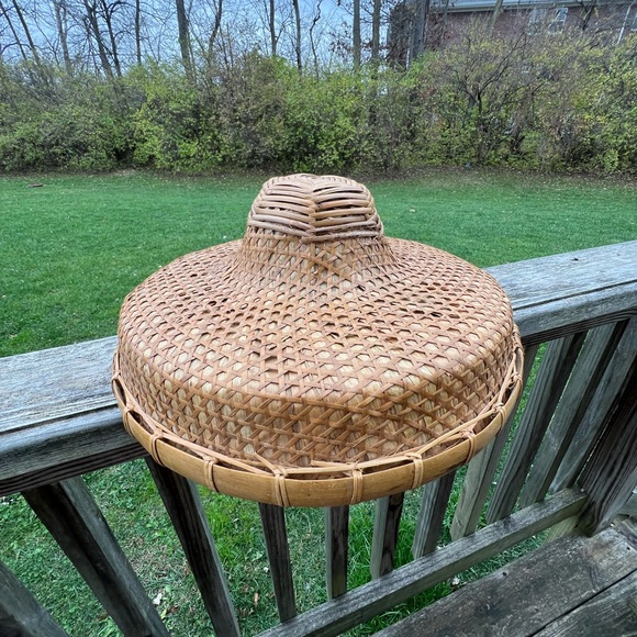Vintage | Other | Vintage Oriental Woven Rattan Rickshaw Hat | Poshmark